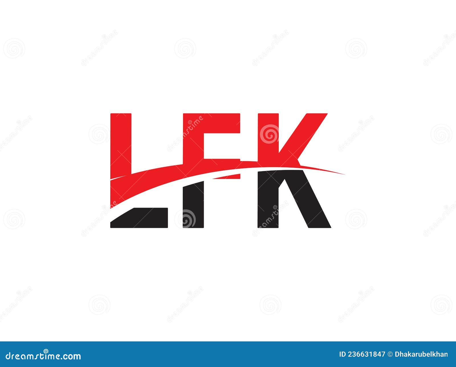 LFK Letter Initial Logo Design Stock Vector - Illustration of black ...