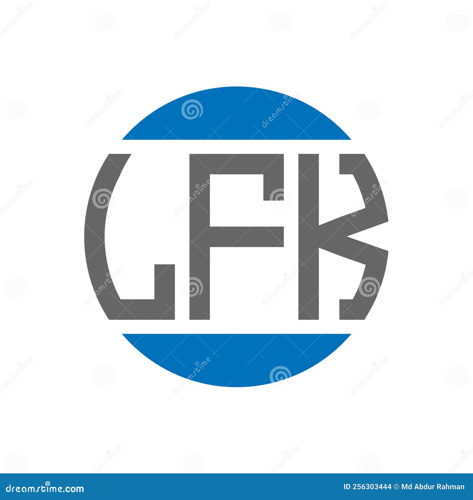 LFK Letter Logo Design on White Background. LFK Creative Initials ...