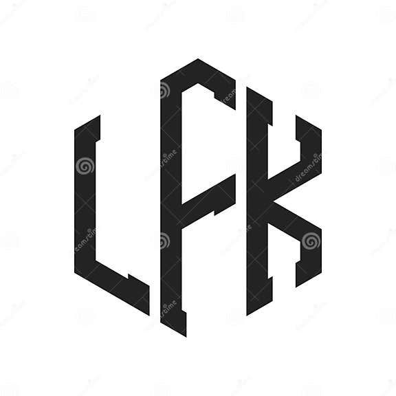 LFK Logo Design. Initial Letter LFK Monogram Logo Using Hexagon Shape ...