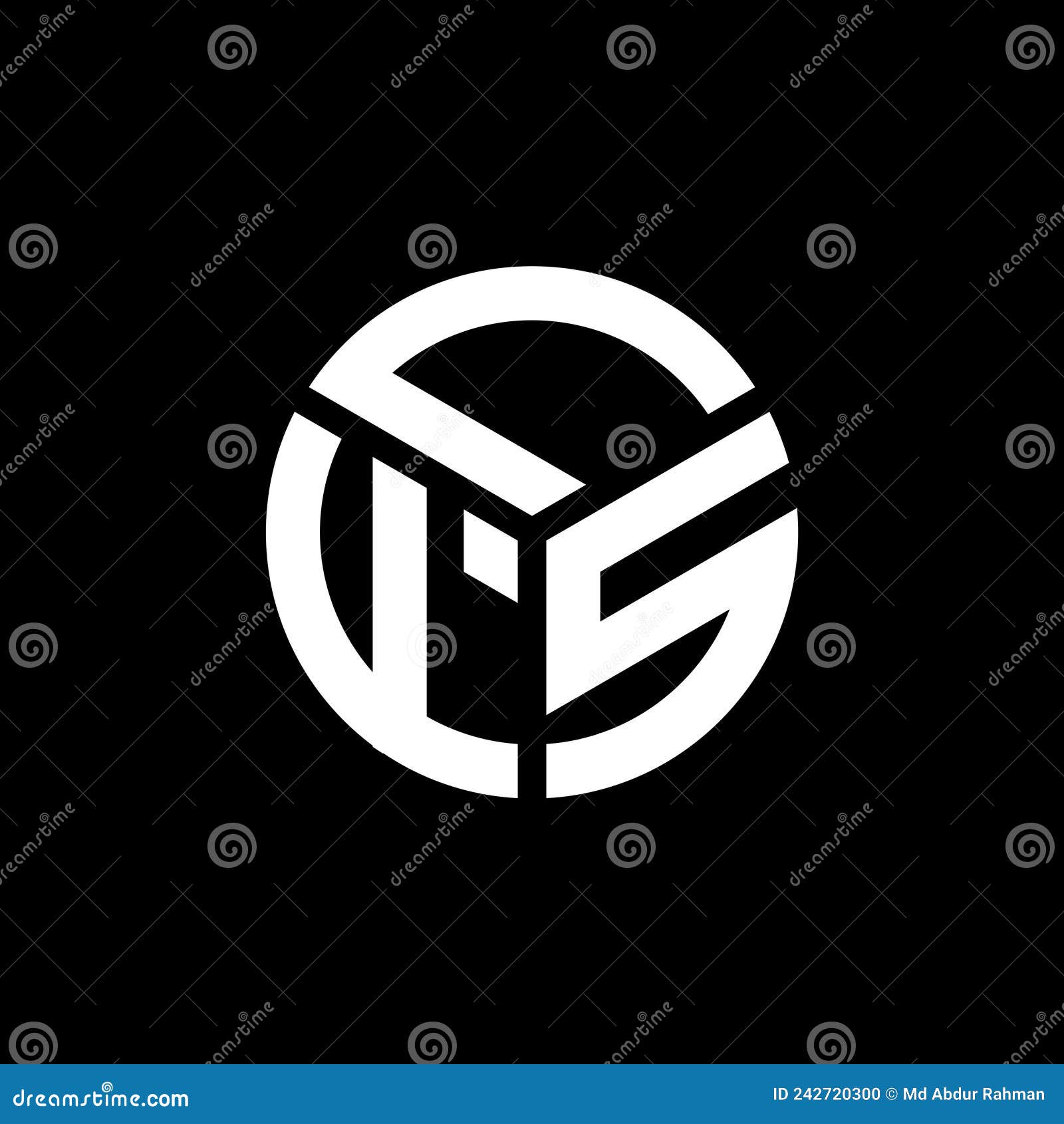 LFS Letter Logo Design on Black Background. LFS Creative Initials ...