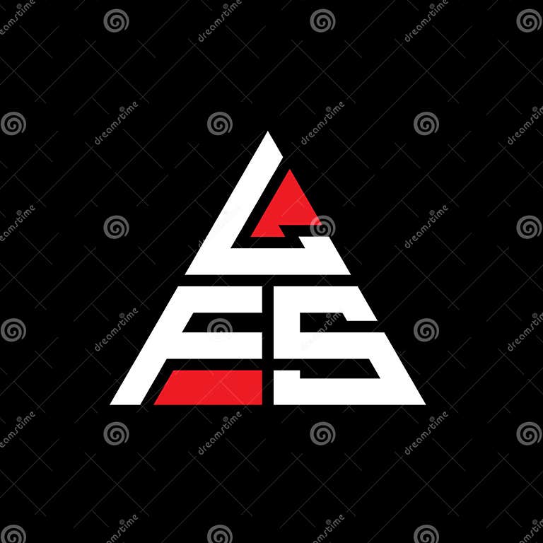 LFS Triangle Letter Logo Design with Triangle Shape. LFS Triangle Logo ...