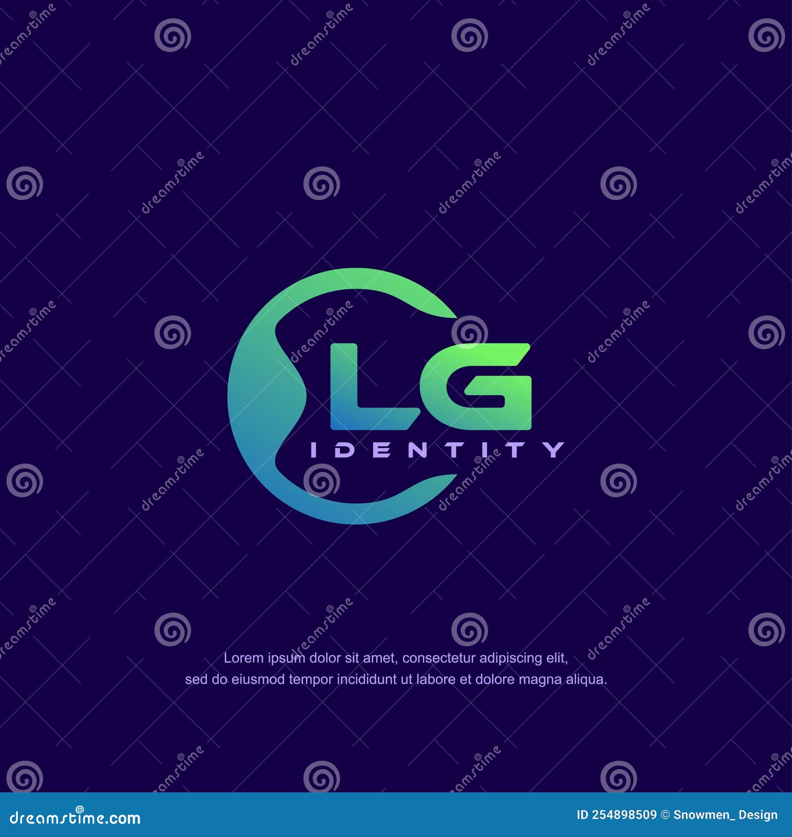 LG Initial Letter Circular Line Logo Template Vector with Gradient ...