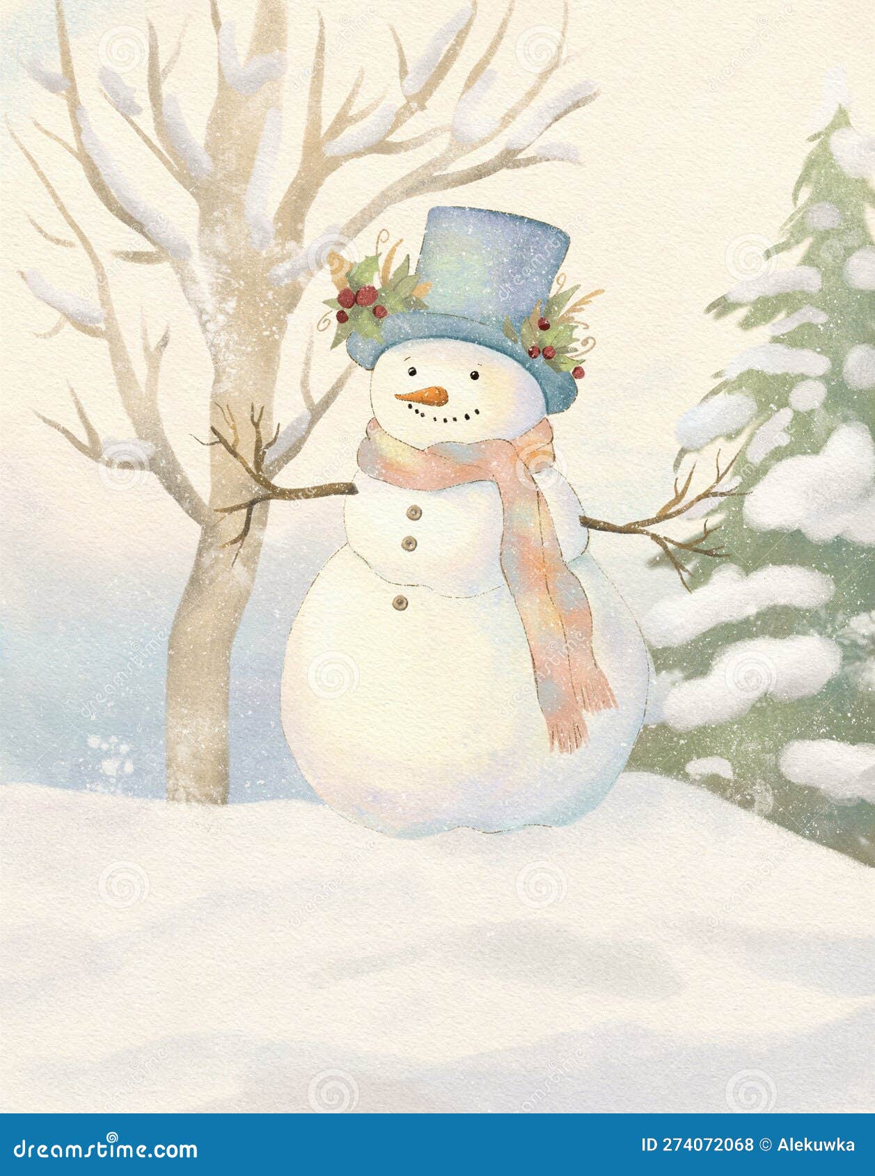Vintage Christmas Card, Retro Snowman, Greeting Vintage Card Stock ...