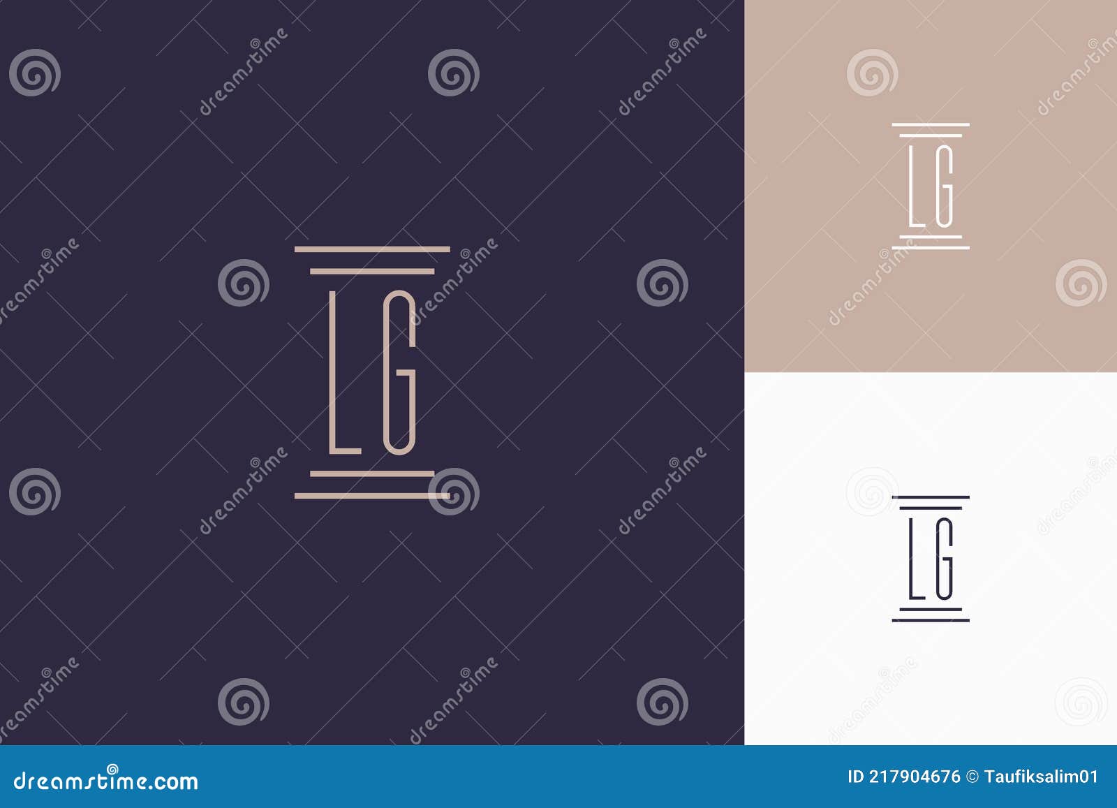 LG Monogram Initials Design for Law Firm Logo Stock Vector ...