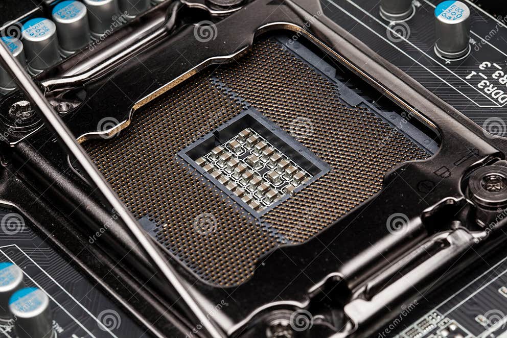 LGA 2011 Socket stock image. Image of electrical, electricity - 24430871