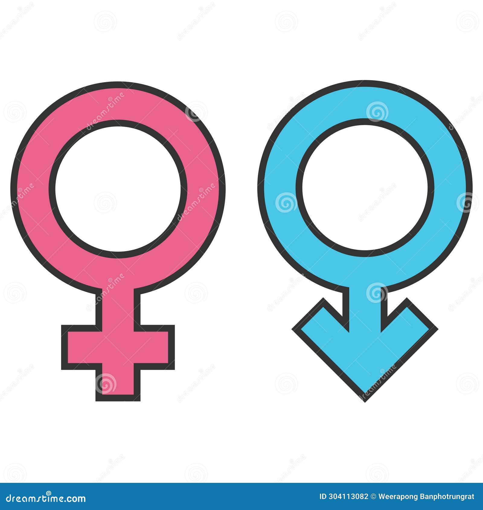Gender Equality Sign of Humanities, Rainbow Sign of Freedom of Gender ...