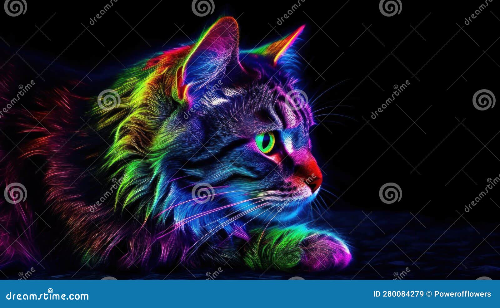 LGBT Cat Created with Generative AI Technology Stock Illustration ...