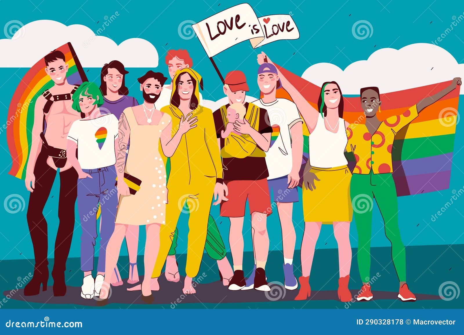 Lgbt Community Illustration Stock Vector - Illustration of parade ...