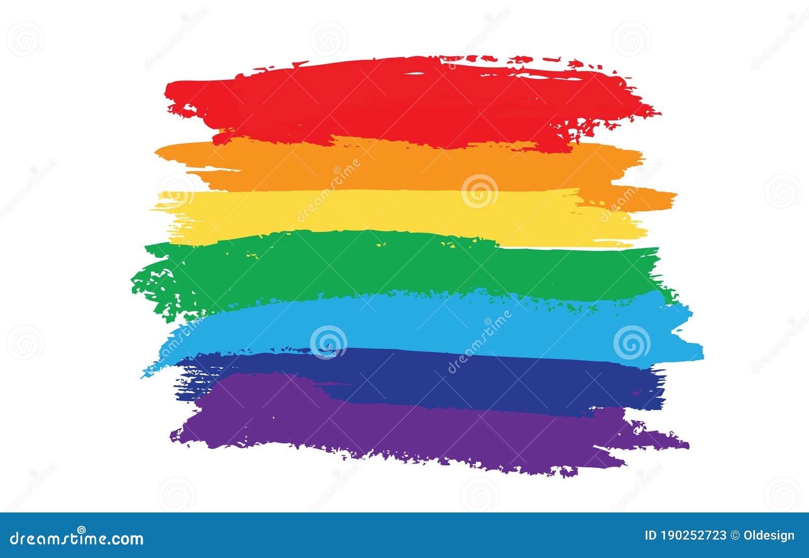 Lgbt Concept Flag Pride Rainbow Lgbt Lesbian Vector Hand Drawn Stock