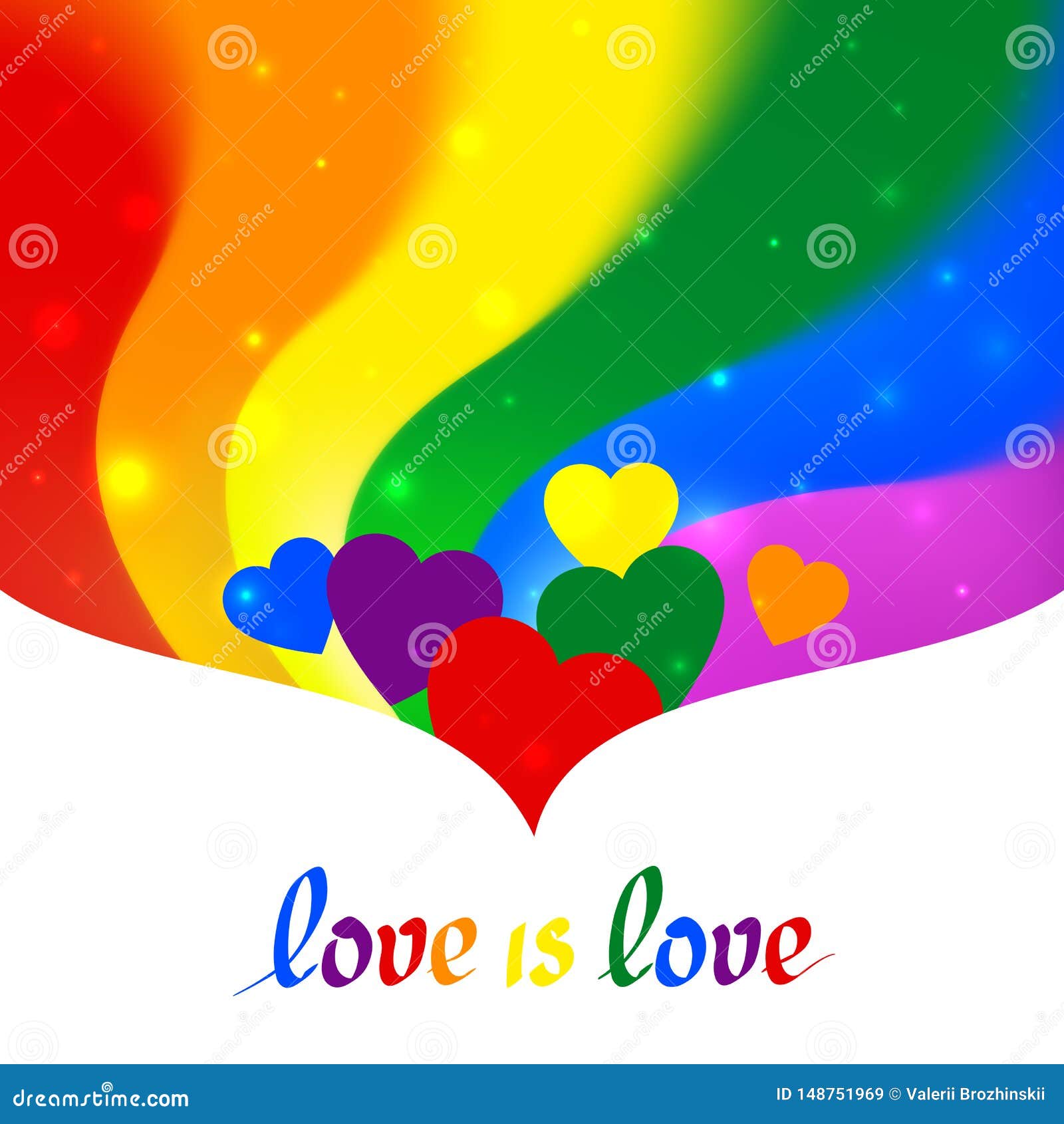 Lgbt Concept Heart Shape In Pride Lgbtq Flag Colors With The Text