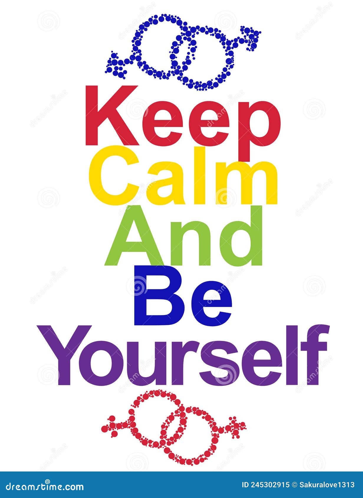 Lgbt Concept Motivating Phrase In The Colors Of The Rainbow Keep Calm