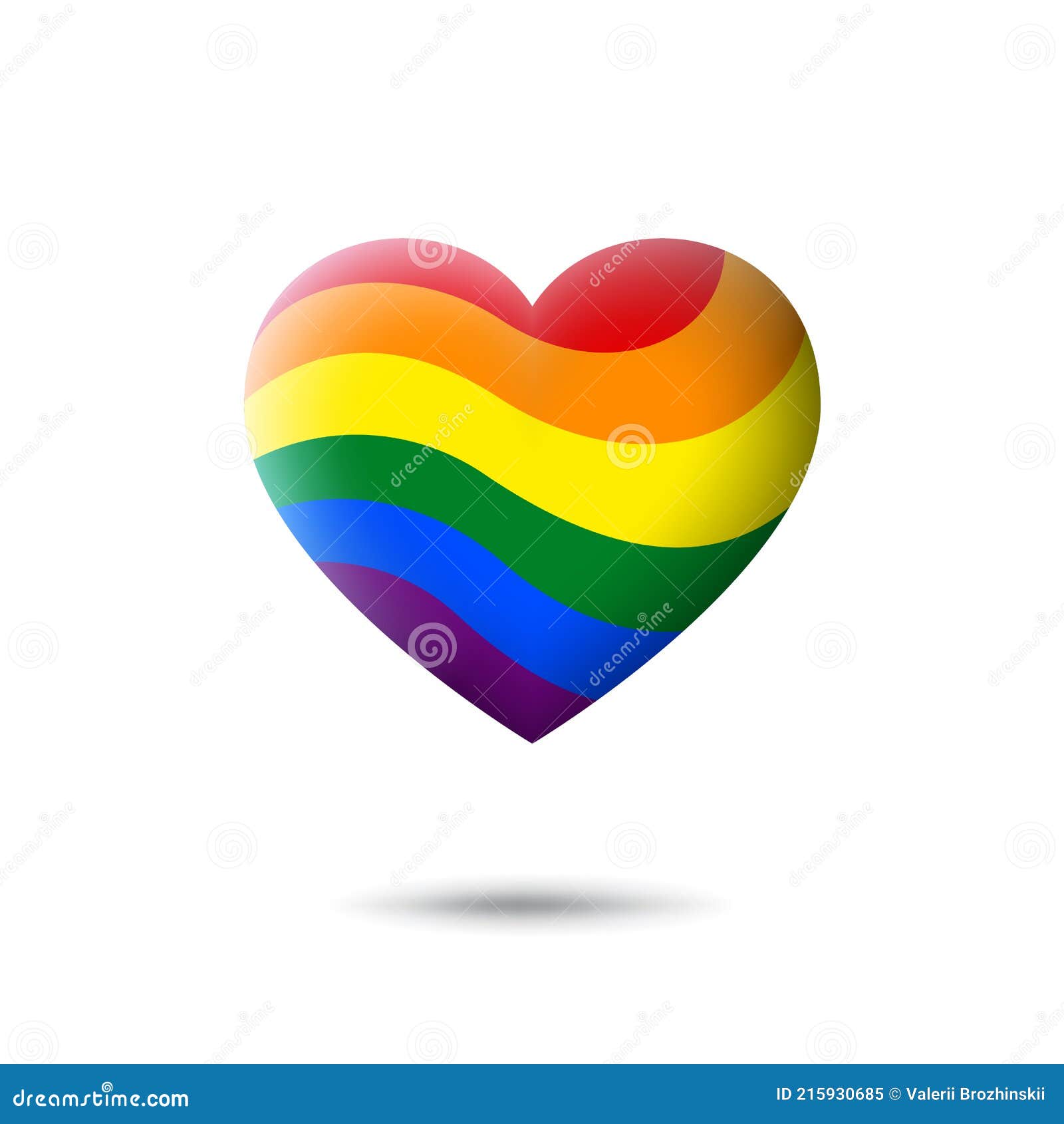 Lgbt Concept Rainbow Pride Flag Lgbtq Icon In The Shape Of Heart