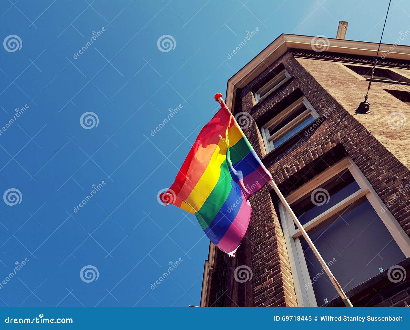 LGBT flag on building stock image. Image of gender, lesbian - 69718445