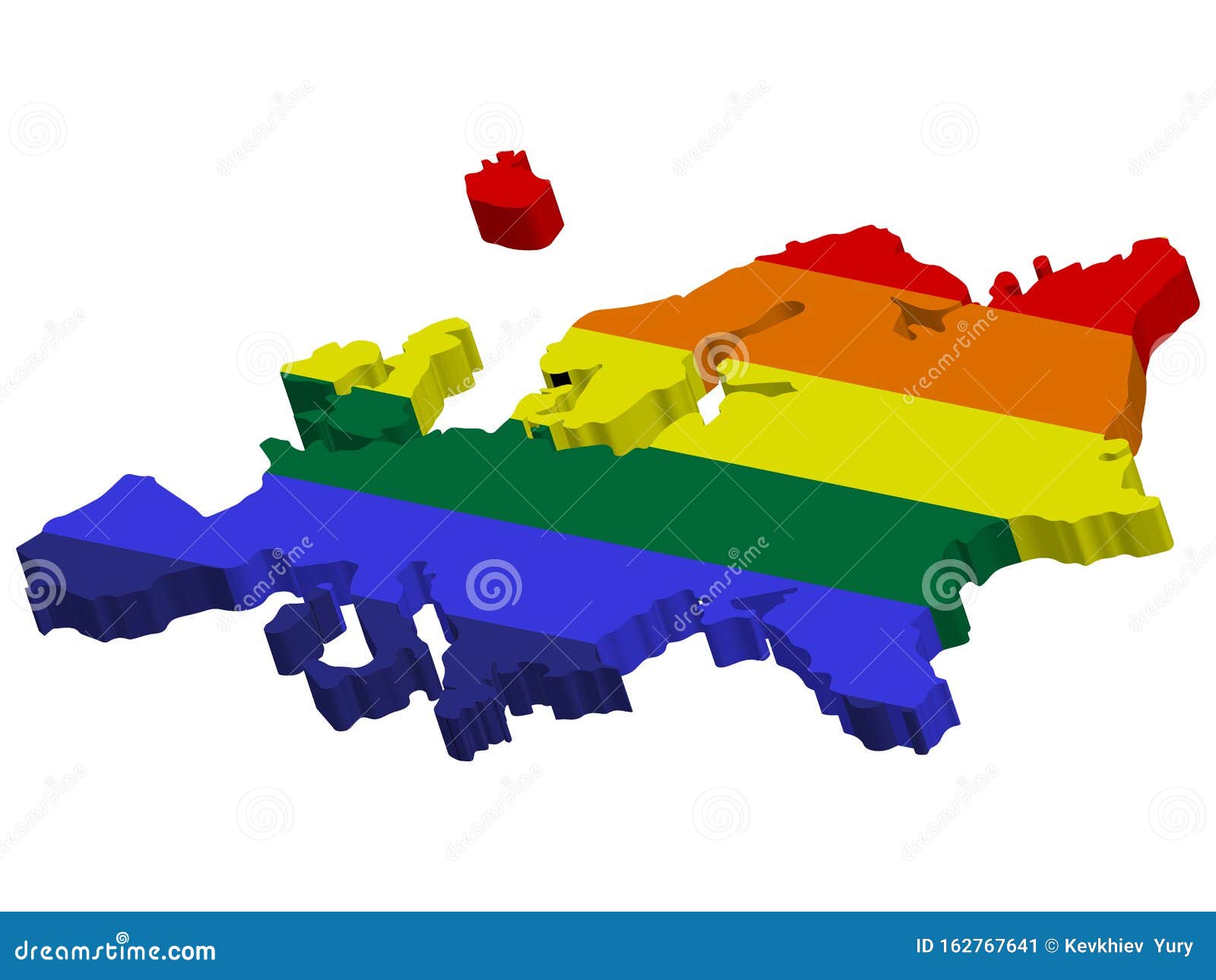 LGBT Flag Map of Europe Vector Stock Vector - Illustration of love ...