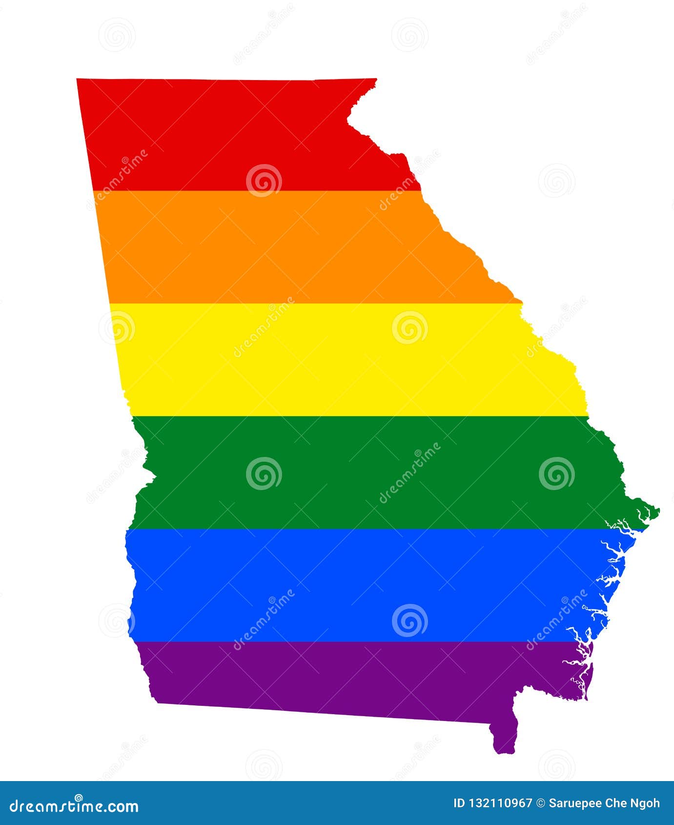 Lgbt Flag Map Vector Rainbow Map In Colors Of Lgbt Lesbian Gay