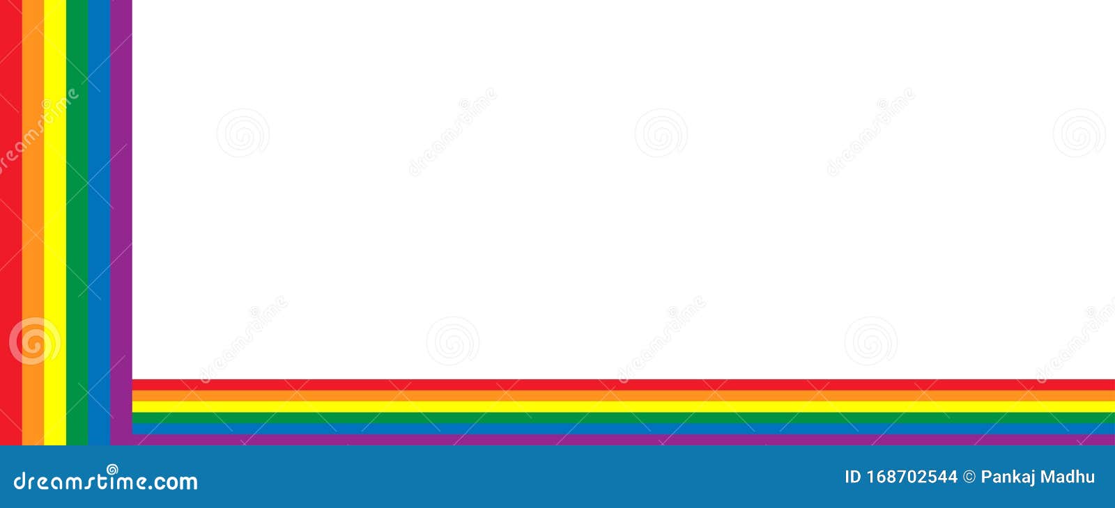 LGBT Flag, Rainbow Flag Border Frame Design Vector Stock Vector ...