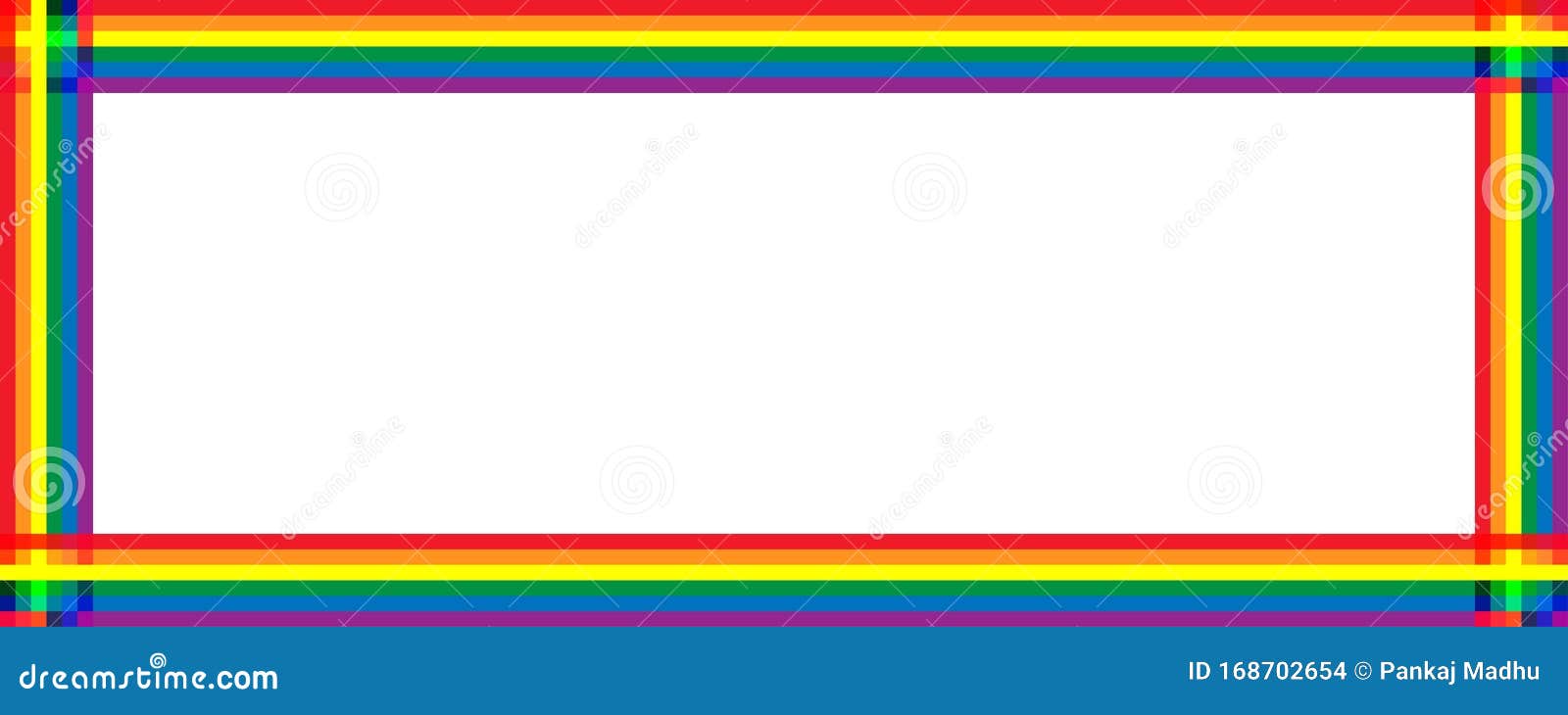LGBT Flag, Rainbow Flag Border Frame Design Vector Stock Vector ...