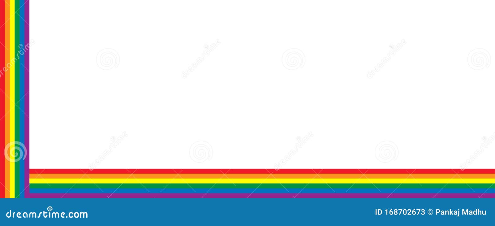LGBT Flag, Rainbow Flag Border Frame Design Vector Stock Vector ...