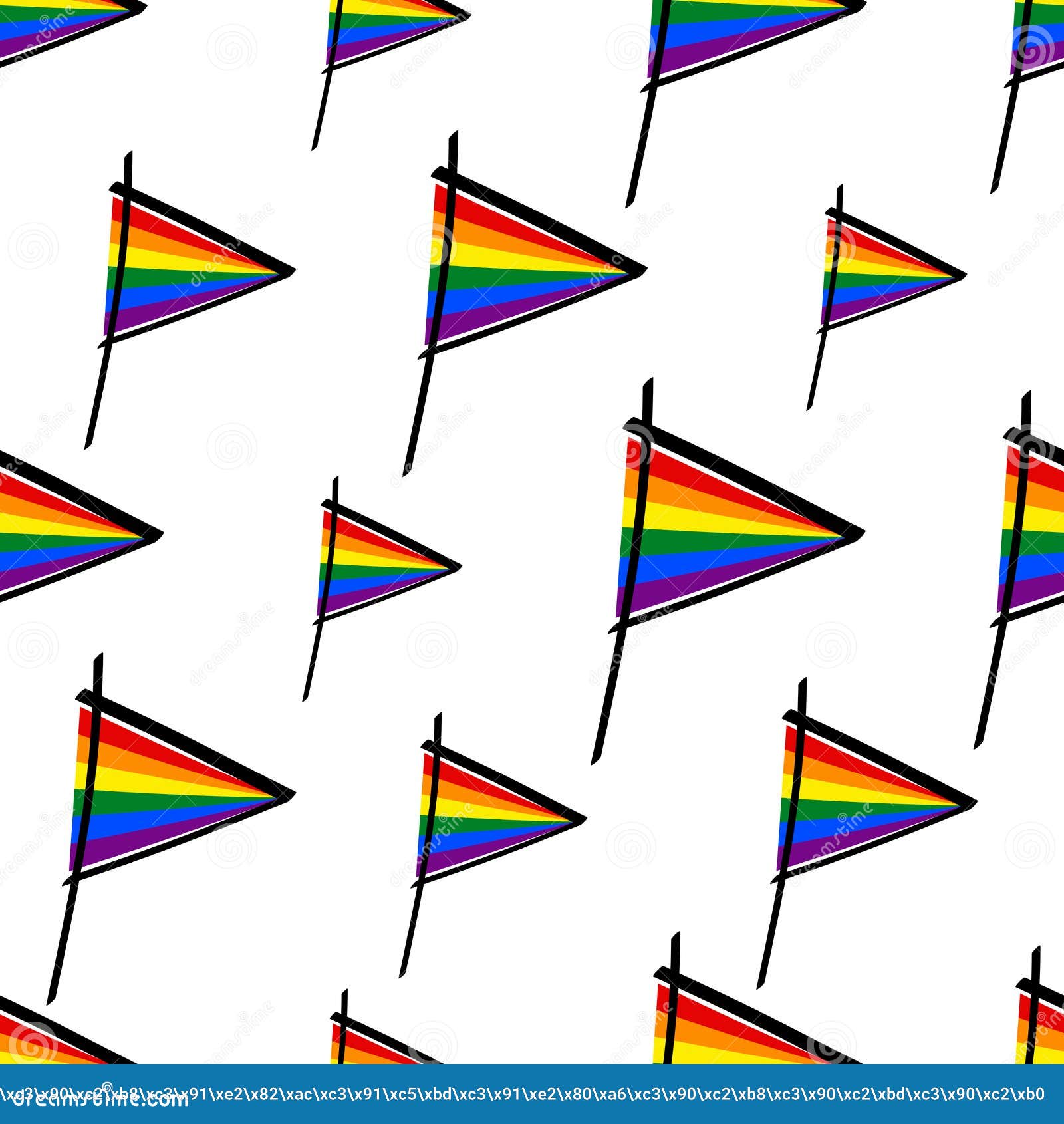 LGBT Flag Seamless Pattern stock illustration. Illustration of ...