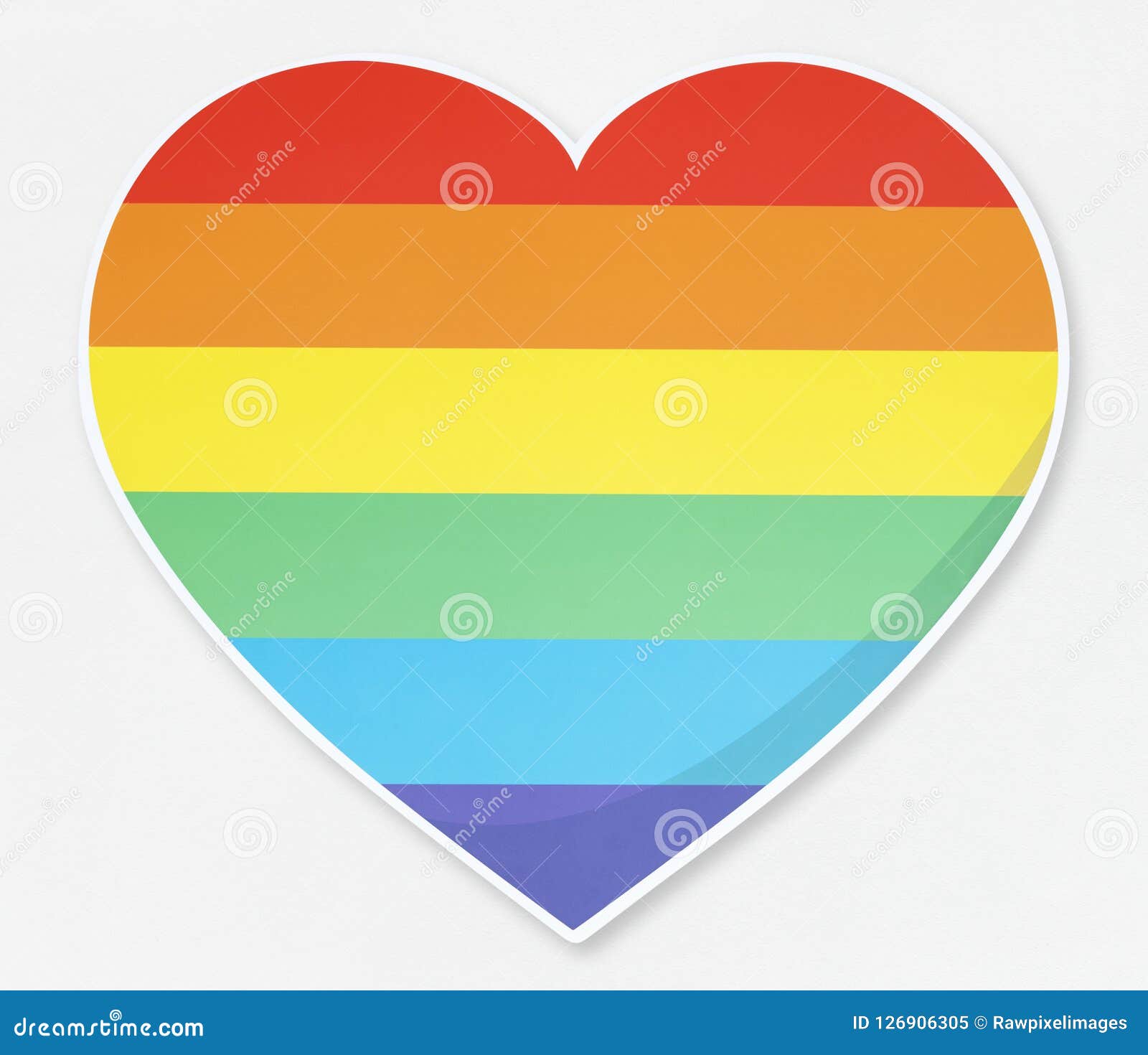 LGBT Heart Icon Illustration Stock Image - Image of acceptance, heart ...