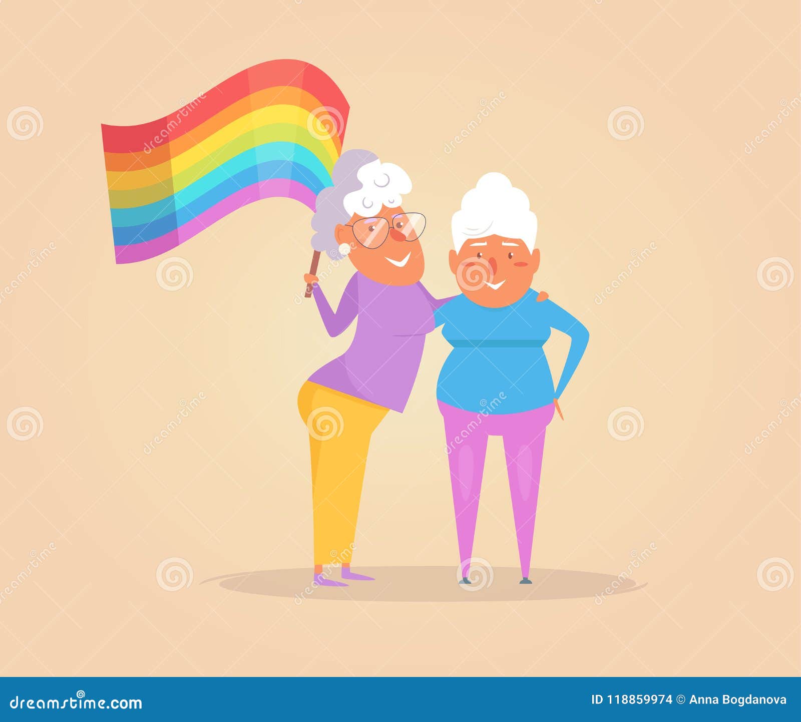 LGBT Parade Vector. Cartoon Stock Vector - Illustration of male ...
