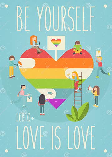 Lgbt People Community Poster Stock Vector Illustration Of Internet