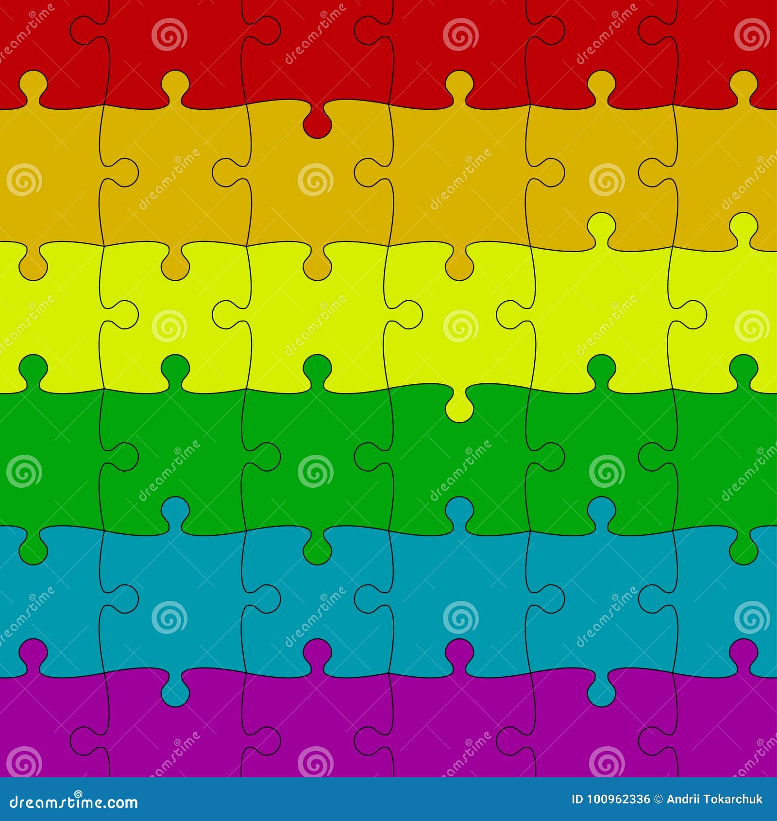 LGBT Pride Background. Colored Puzzles Pieces. Stock Vector ...