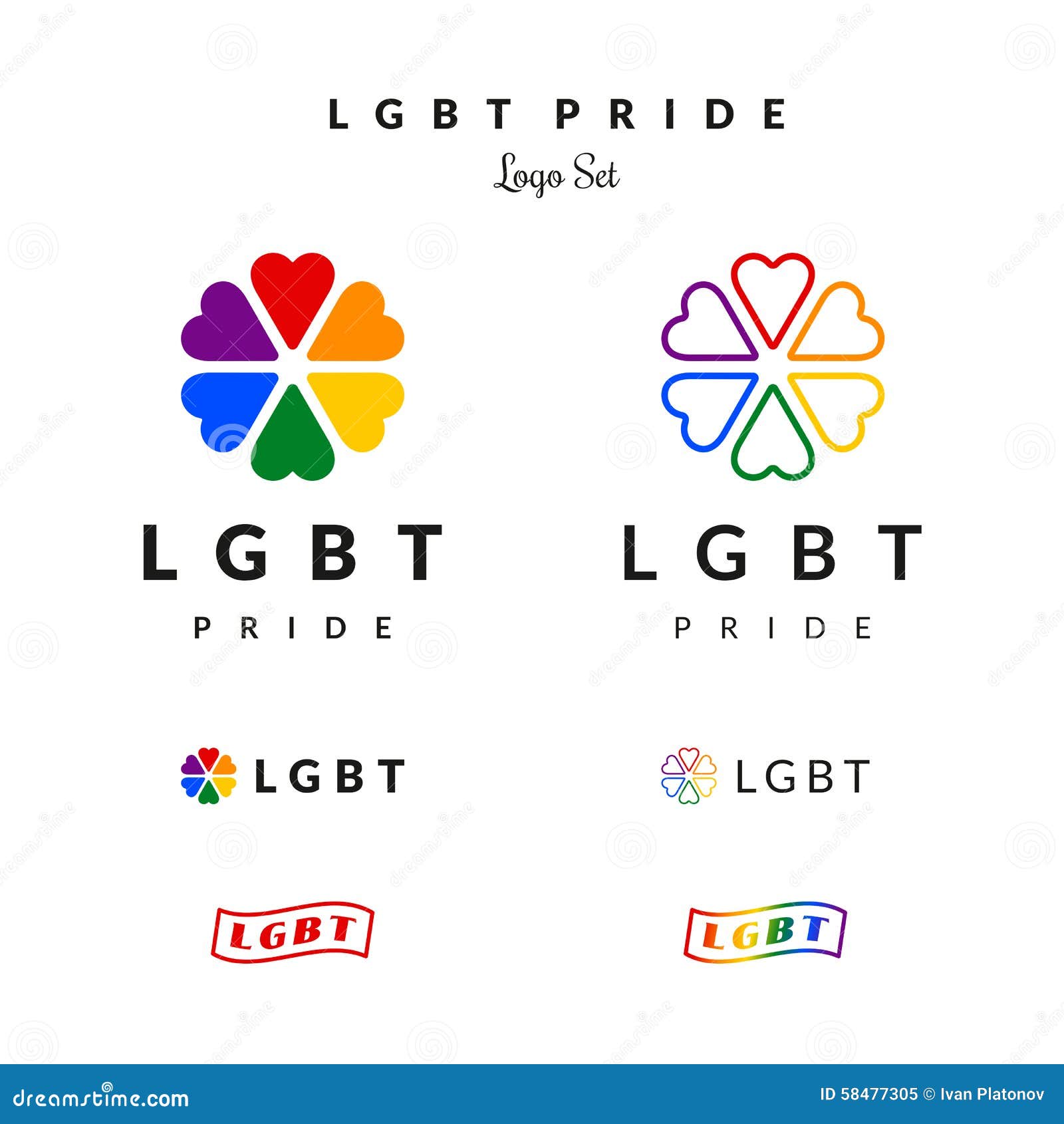 LGBT Pride Flag Rainbow Logo Vektor Abbildung - Illustration von ...