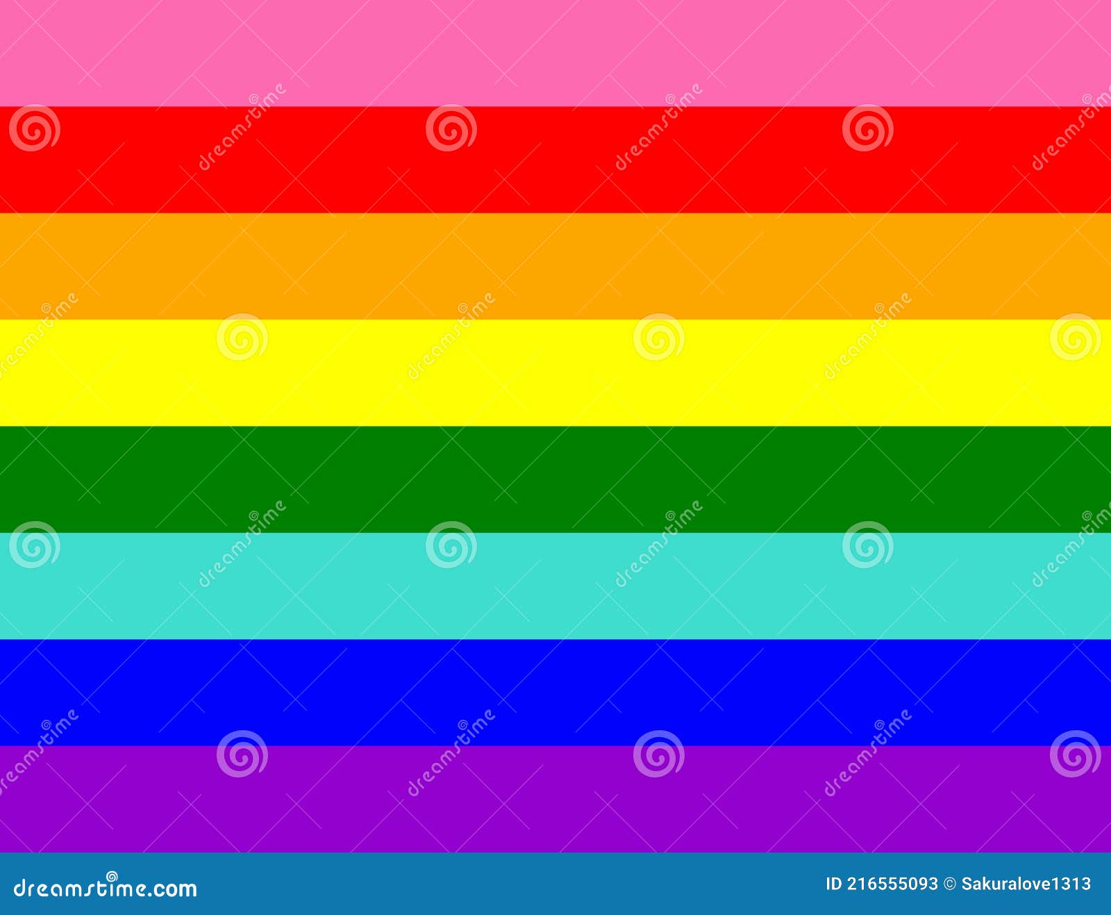 LGBT Pride Flag or Rainbow Pride Flag Original Eight-stripe Version of ...