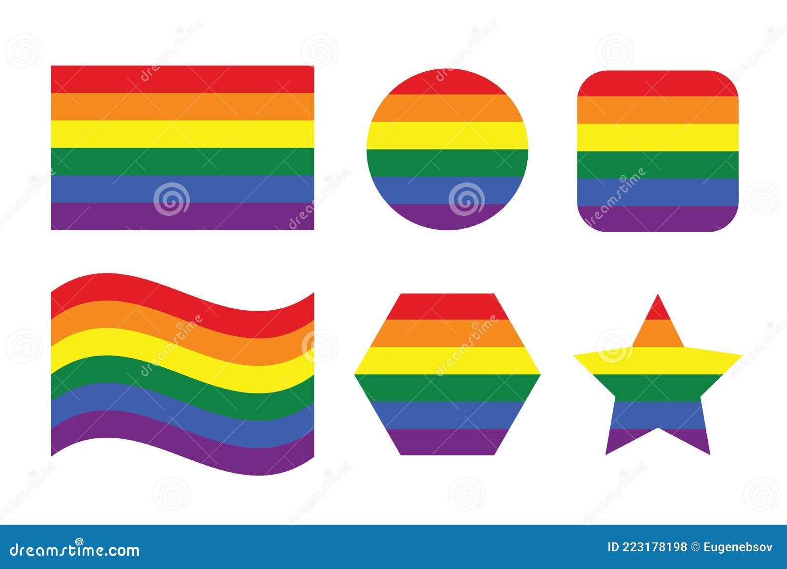 Lgbt Pride Flag Or Rainbow Pride Flag Sexual Identity Pride Flag Stock