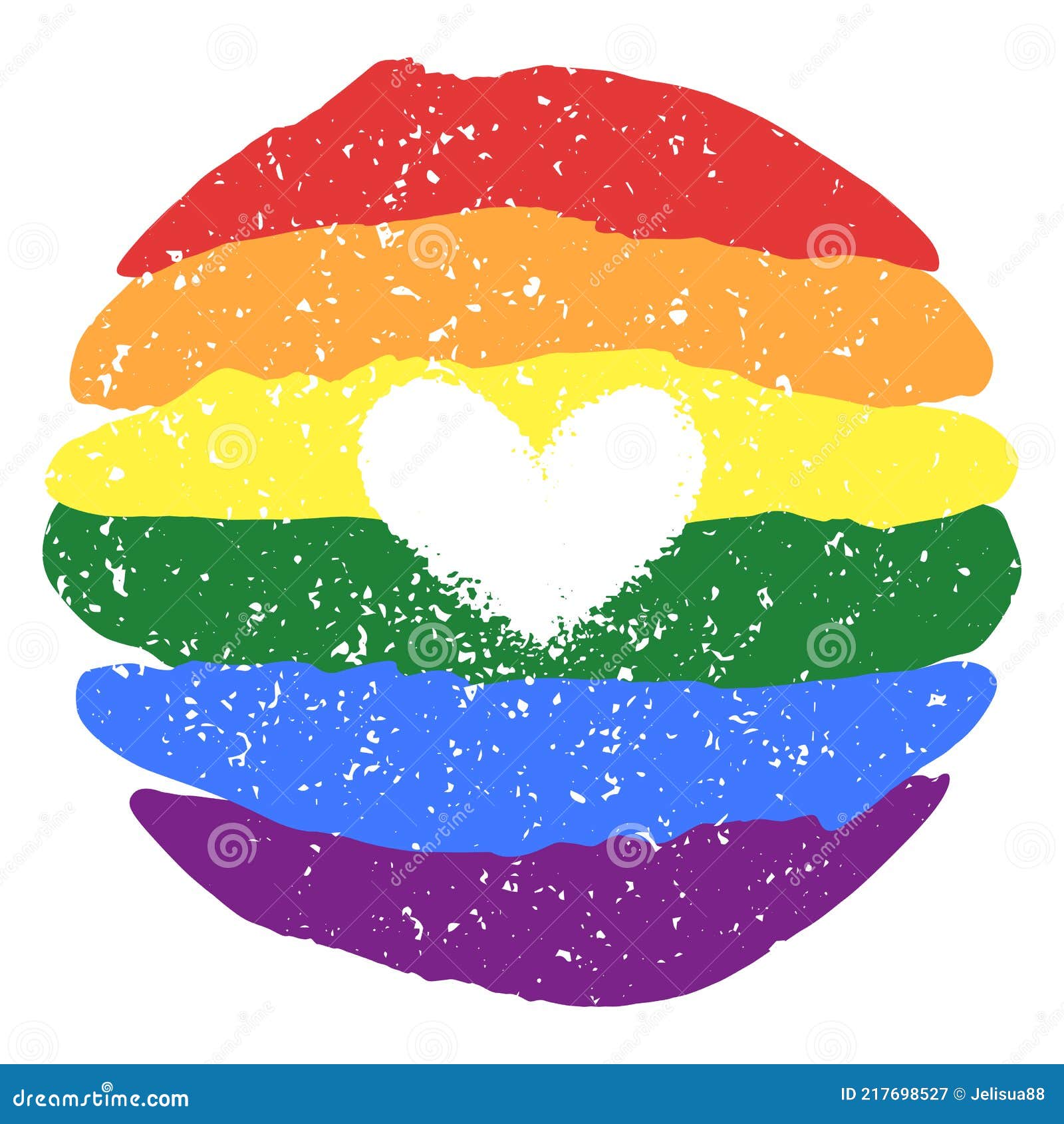 Lgbt Pride Heart Lesbian Gay Bisexual Transgender Rainbow Flag