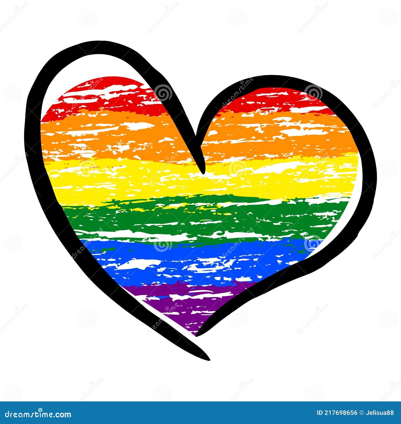 Lgbt Pride Heart Lesbian Gay Bisexual Transgender Rainbow Flag