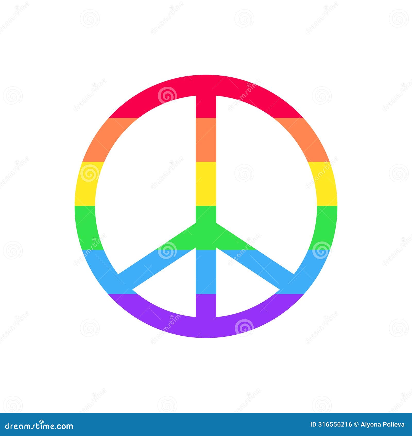 LGBT Pride Peace Symbol Sticker Stock Vector - Illustration of shape ...