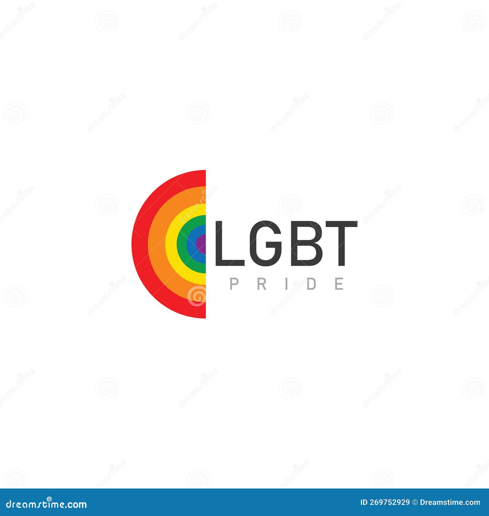 LGBT Pride Rainbow Flag Logo Icon. Stock Vector - Illustration of love ...