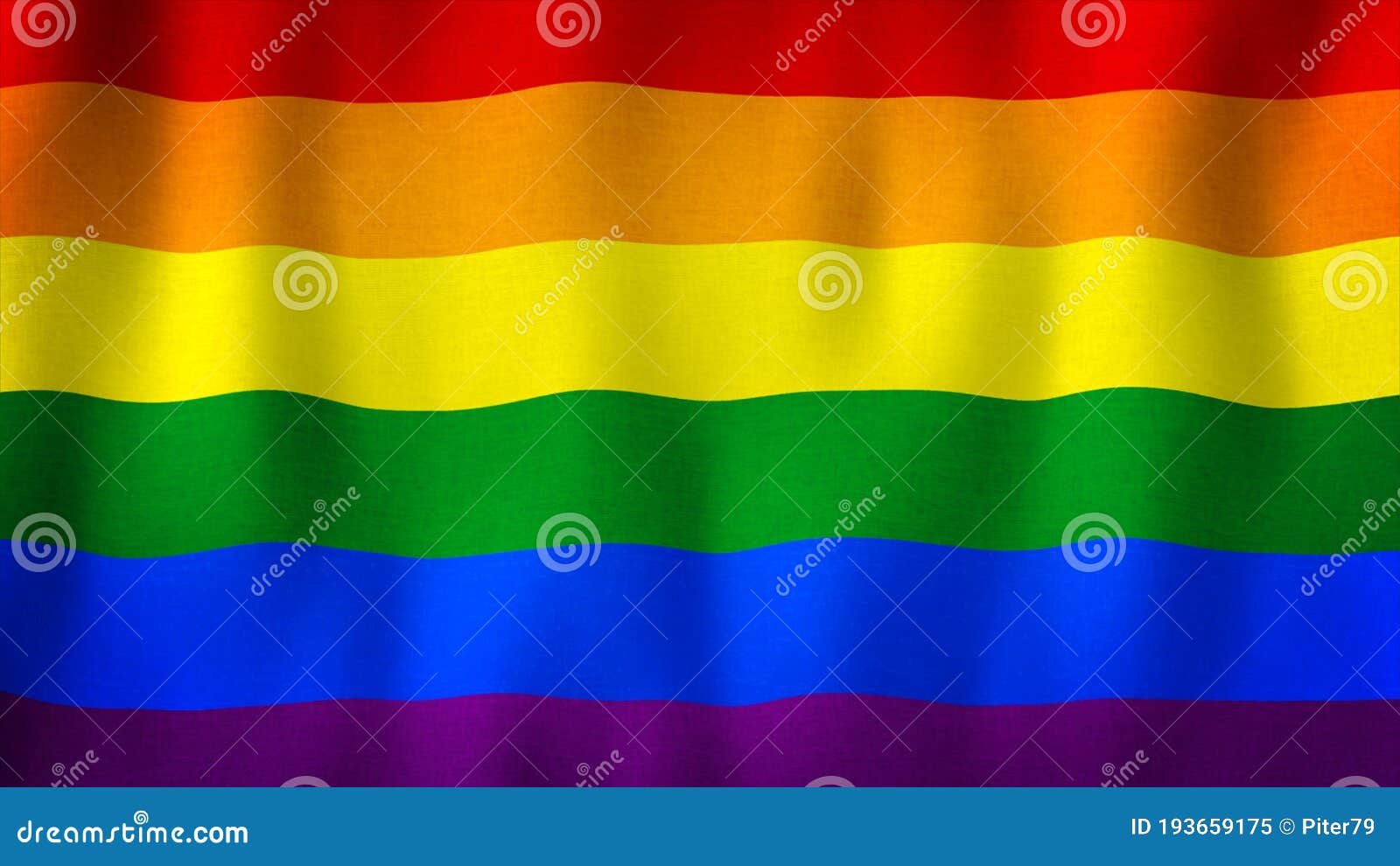 Lgbt Pride Rainbow Flag Waving In The Wind Lesbian Gay Bisexual