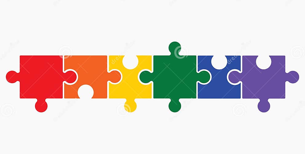 Lgbt puzzle concept stock illustration. Illustration of diversity ...