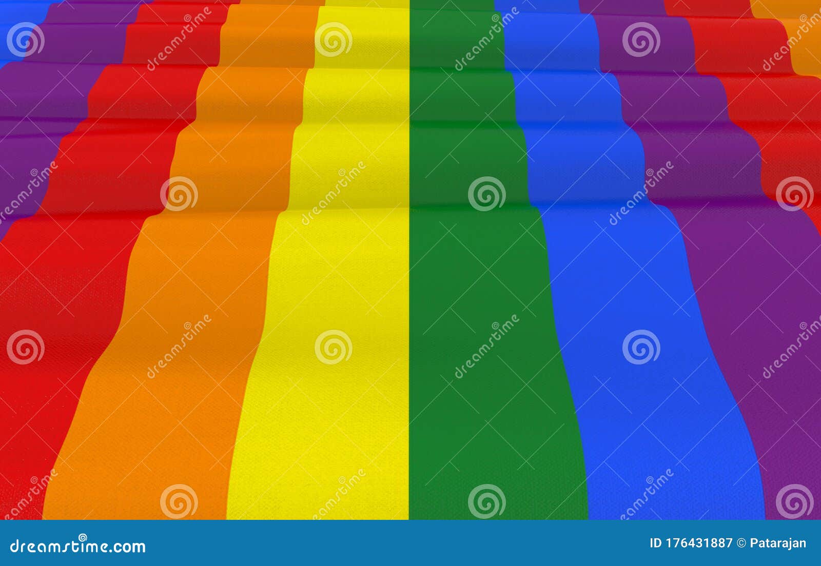 3d Rendering. Lgbt Rainbow Color Flag in Wave Curve Design Style ... 3d Rendering. Lgbt Rainbow Color Flag in Wave Curve Design Style ...