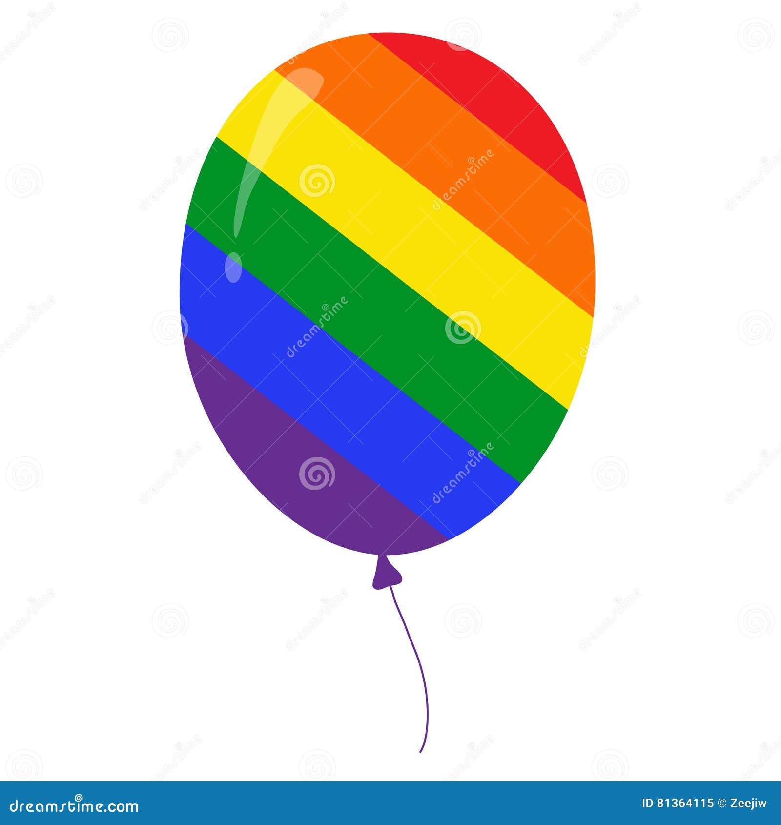 Lgbt Rainbow Flag on Balloon Stock Vector - Illustration of cool ...