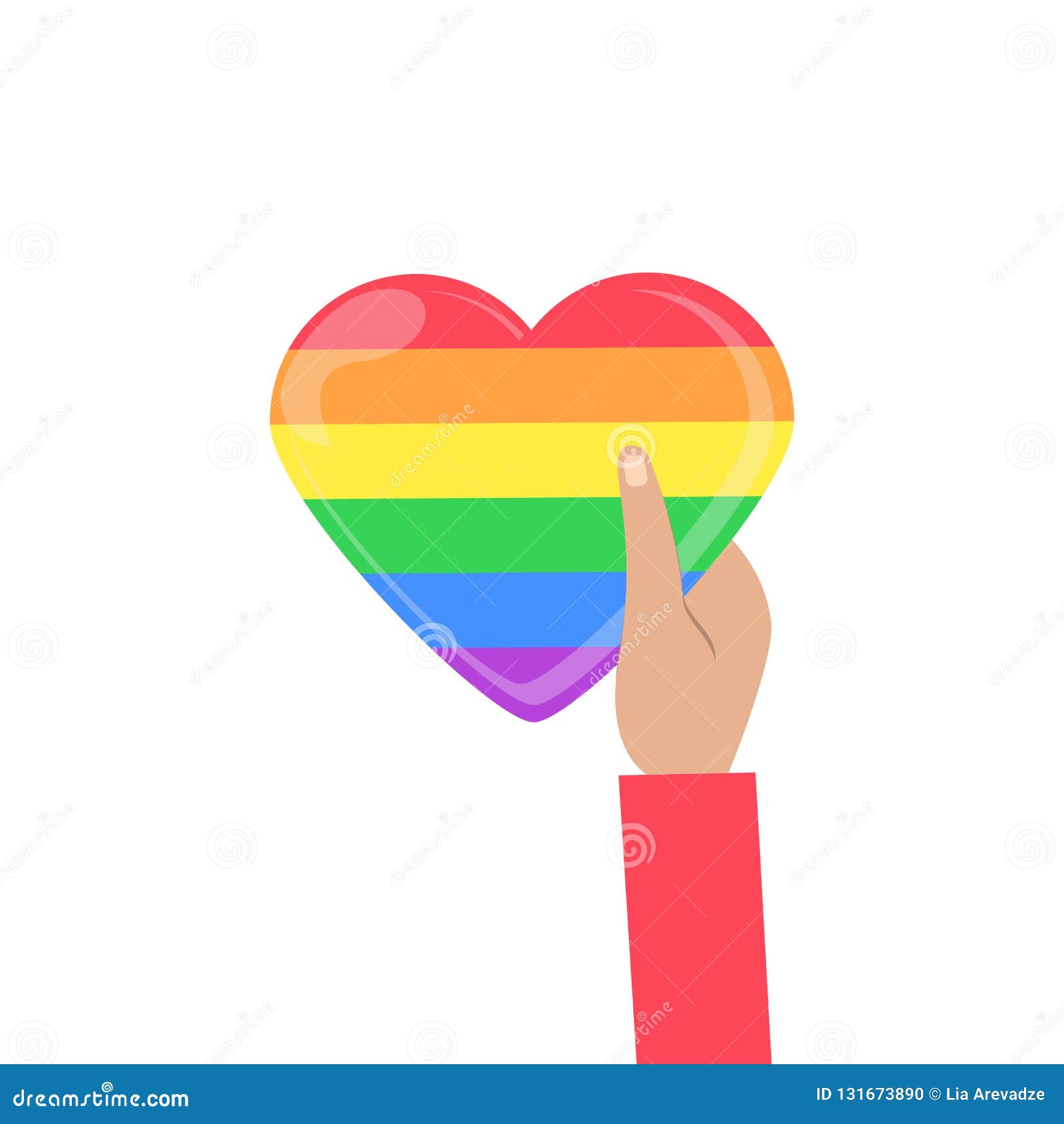 Lgbt Rainbow Heart Celebrating Gay People Rights Same Sex Love Pride
