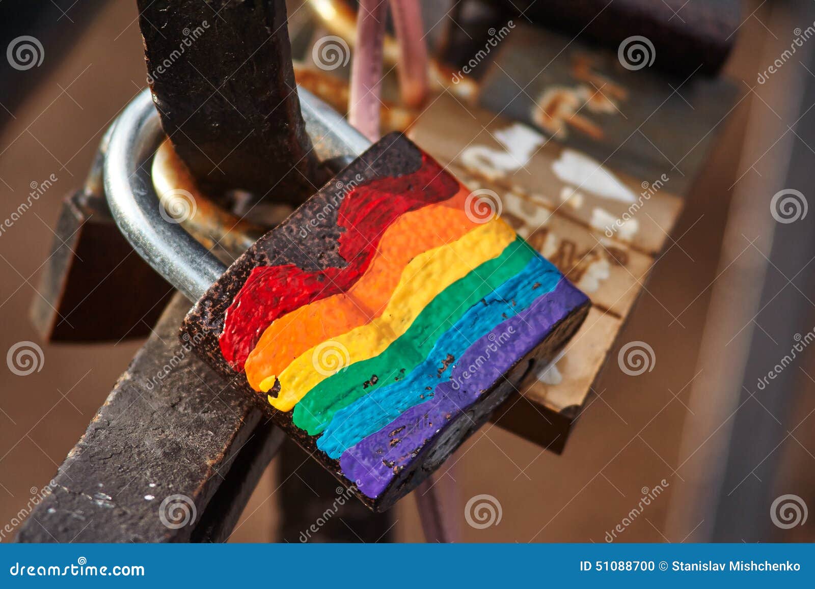LGBT rainbow lock stock photo. Image of lgbt, pair, feelings - 51088700