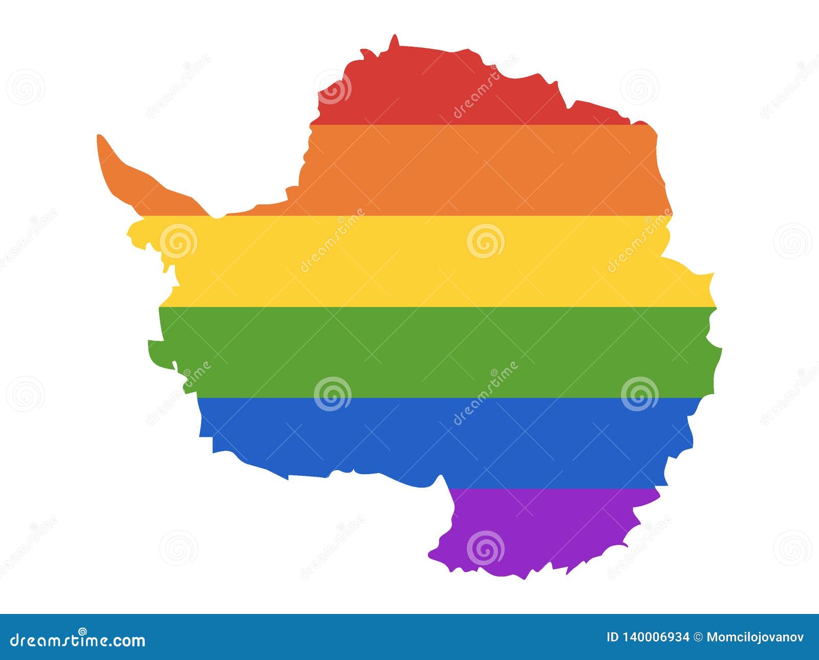 LGBT Rainbow Map of Antarctica Stock Vector - Illustration of america ...
