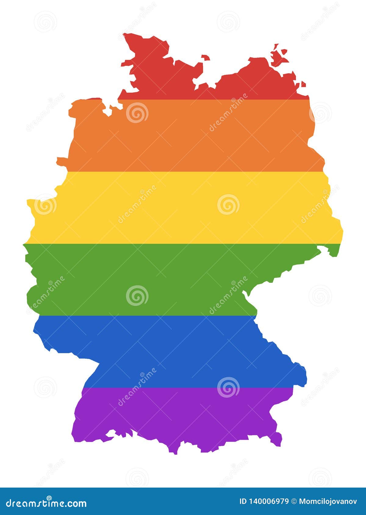 LGBT Rainbow Map of Germany Stock Vector - Illustration of country ...