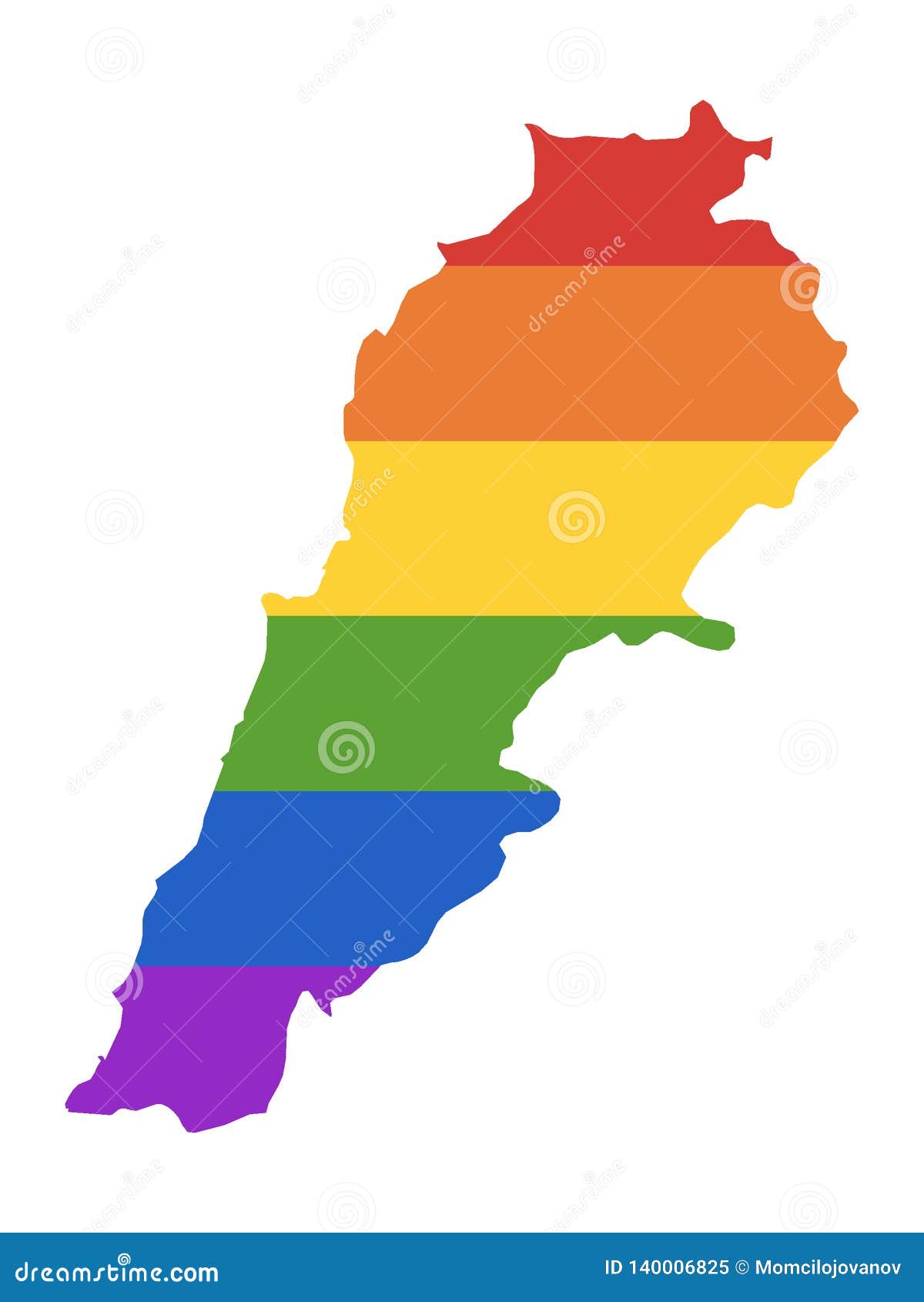 LGBT Rainbow Map of Lebanon Stock Vector - Illustration of philippines ...