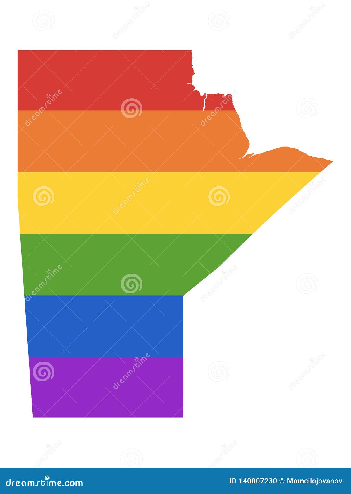 LGBT Rainbow Map of Manitoba Stock Vector - Illustration of cuba ...