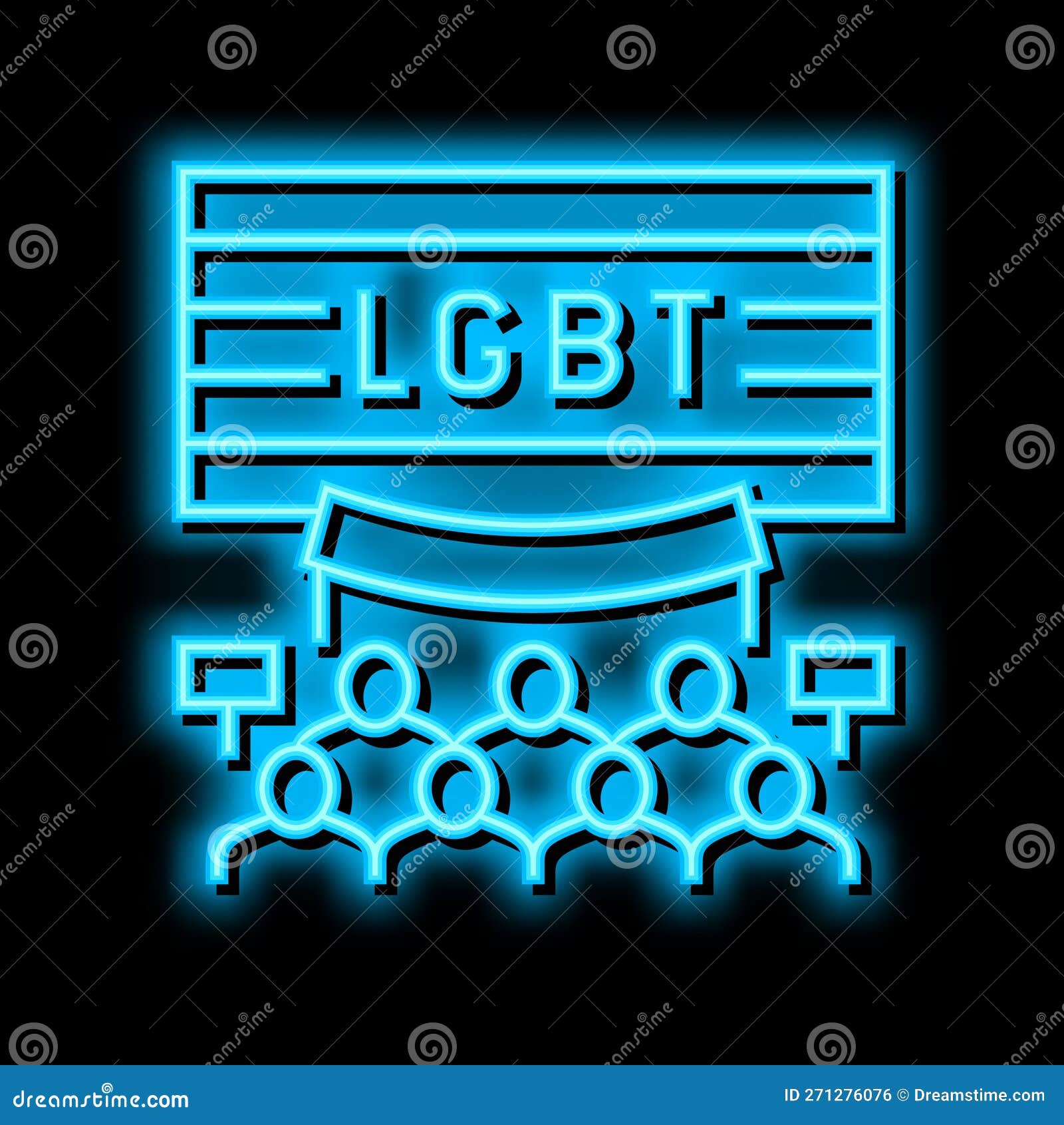 Lgbt Rights Neon Glow Icon Illustration Stock Vector - Illustration of ...