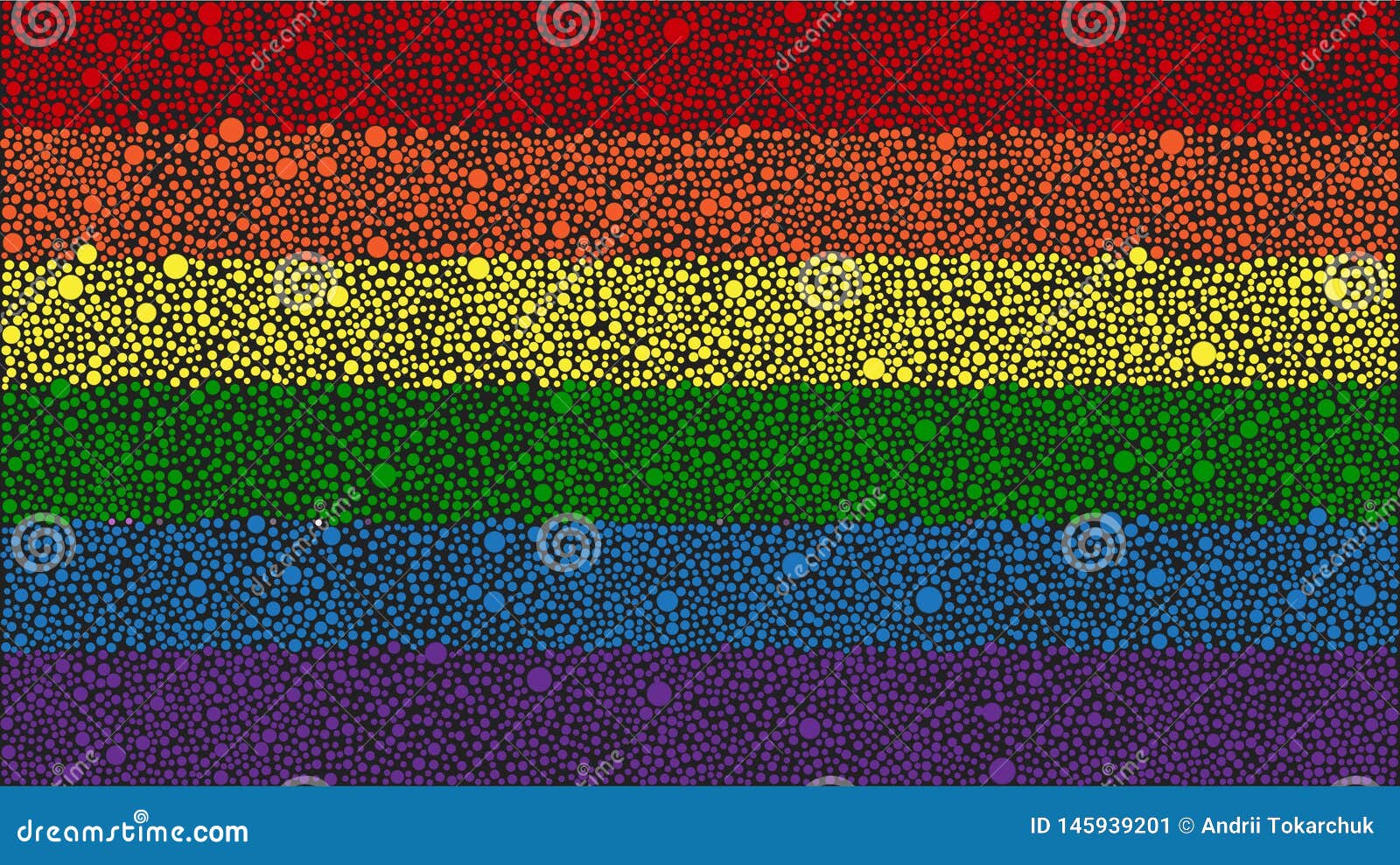 Lgbt Shape Rectangle with Dots. Rainbow Flag. Stock Vector ...