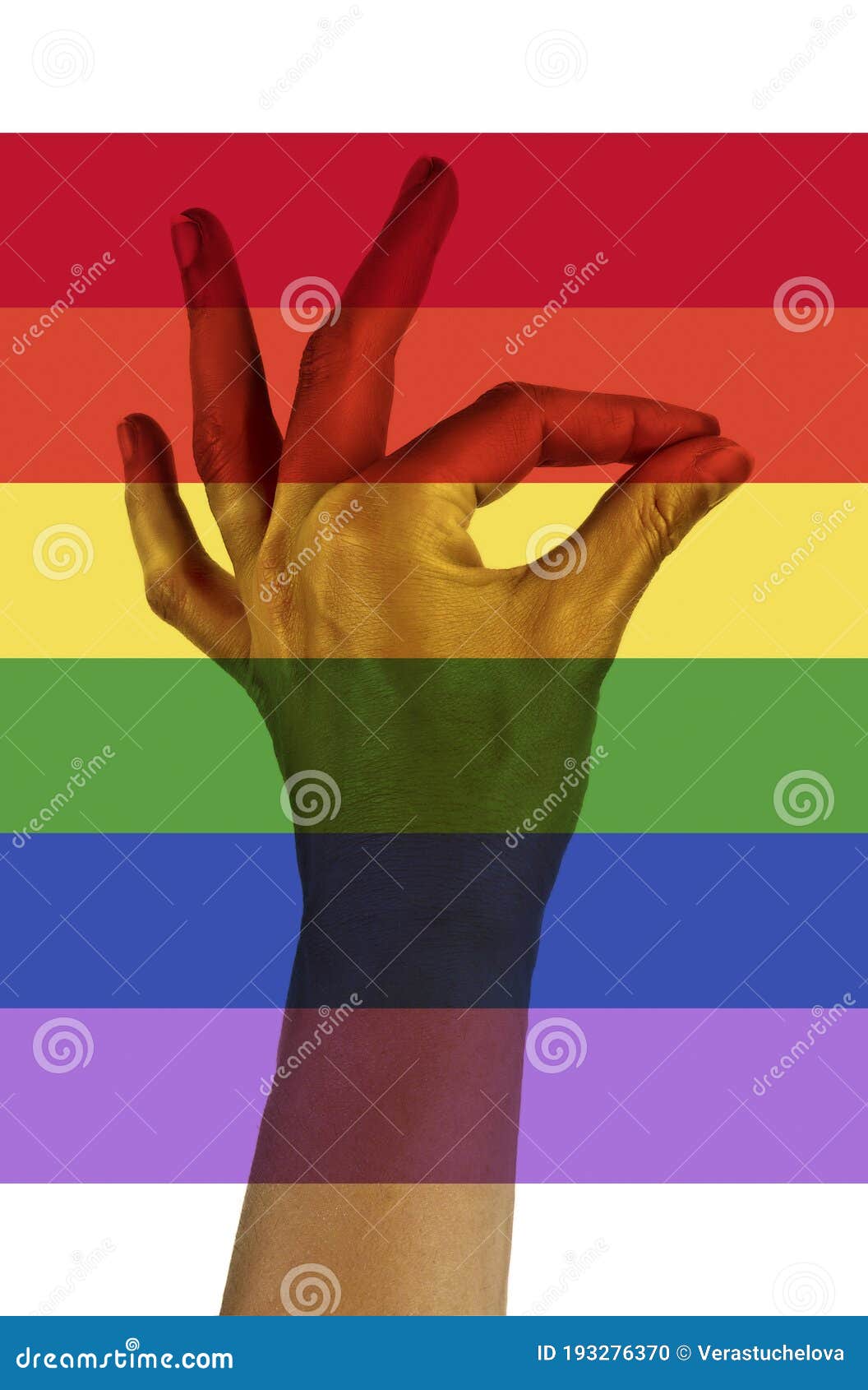 LGBT Support, Hand and Rainbow Colors Stock Photo - Image of lesbian ...