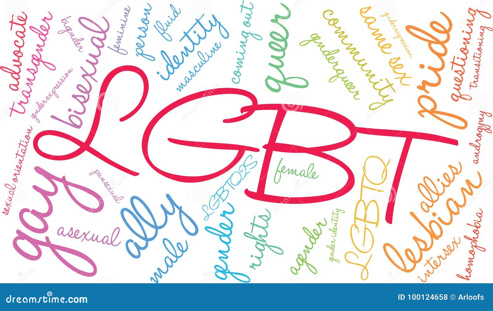 LGBT Word 3d Vintage Typography Wavy Rainbow Royalty-Free Stock Photo ...