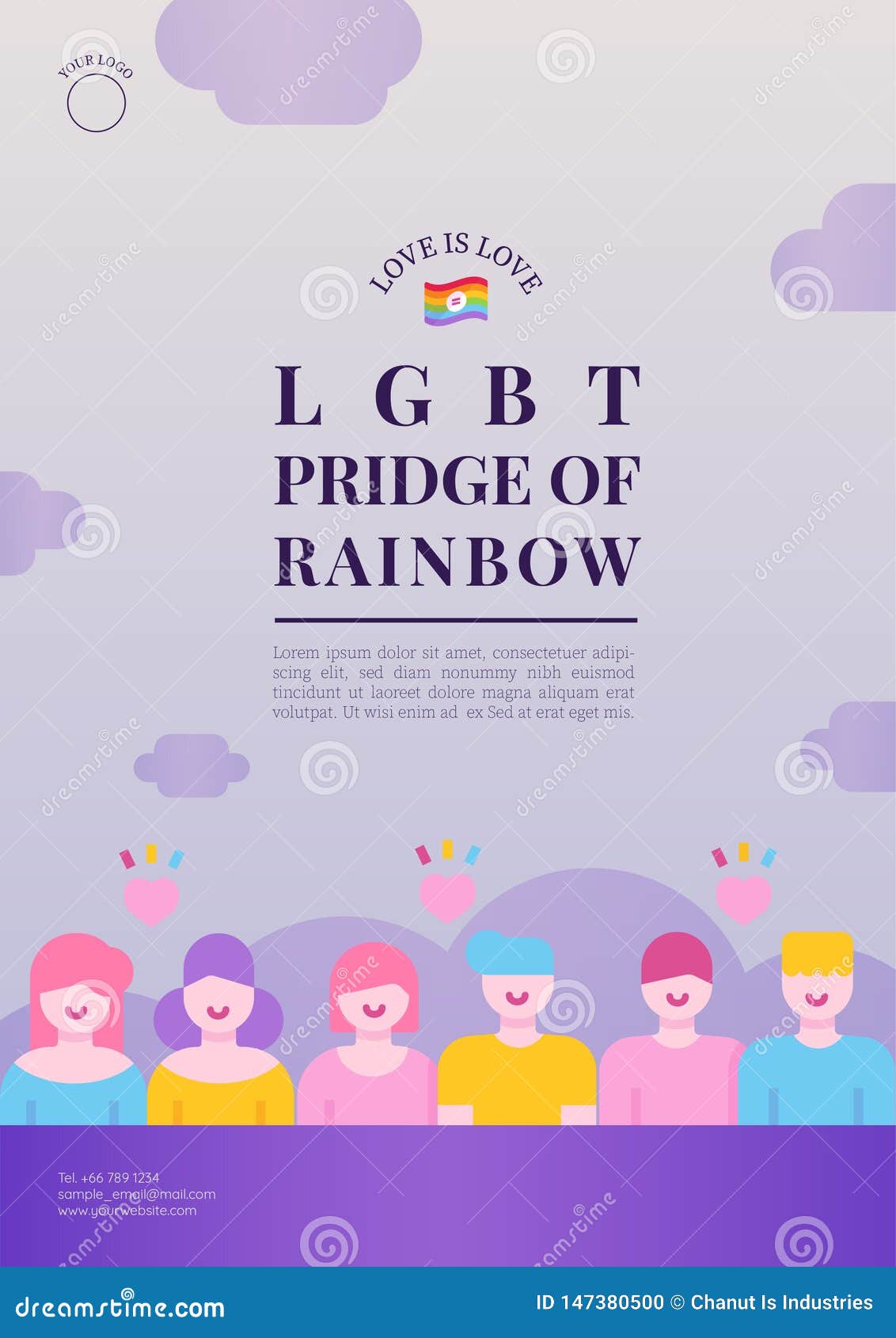 LGBTQ campaign poster stock vector. Illustration of graphic - 147380500