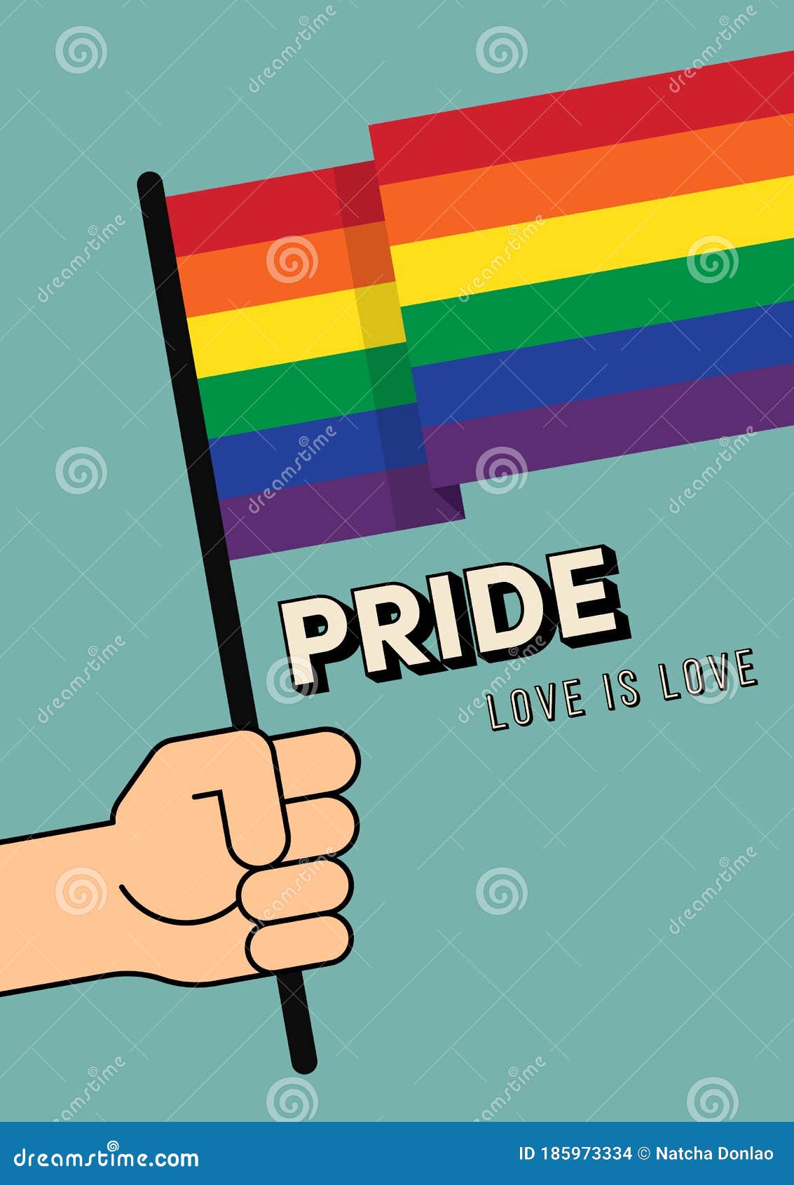 Lgbtq Community Pride Month Poster Design Template Background With